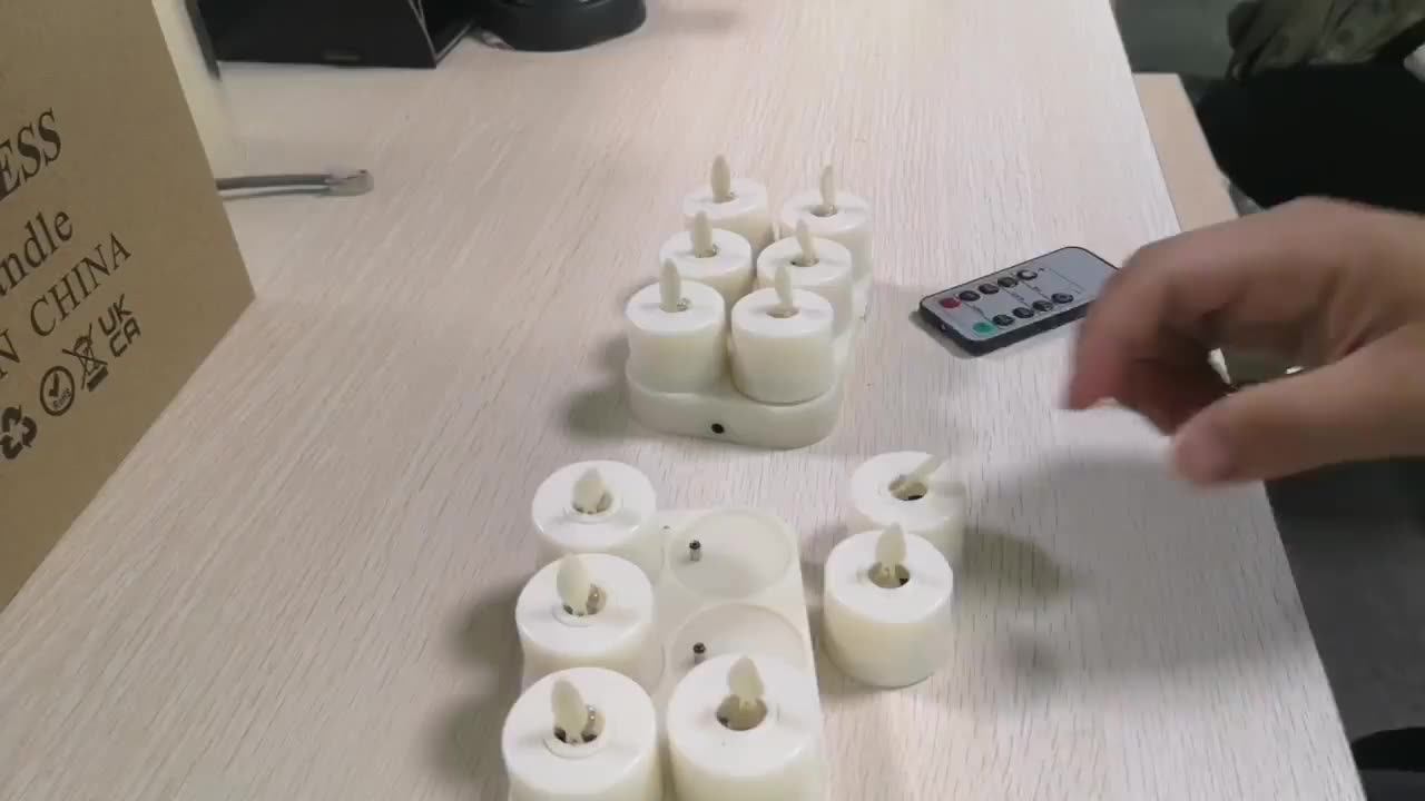 Flameless And Flickering Rechargeable Led Tea Light Usb Candle Set With ...