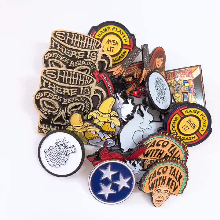 Small Quantity Custom Design Soft Enamel Metal Fire Shape Lapel Pins ...