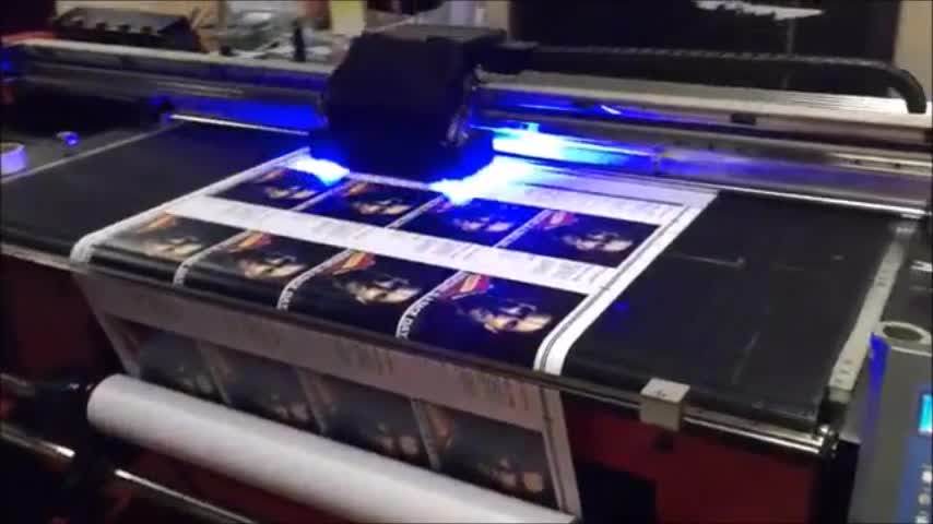 Sinocolor 1.6m Hybrid Uv Led Flatbed Printer Huv1600 For Rigid And Soft ...