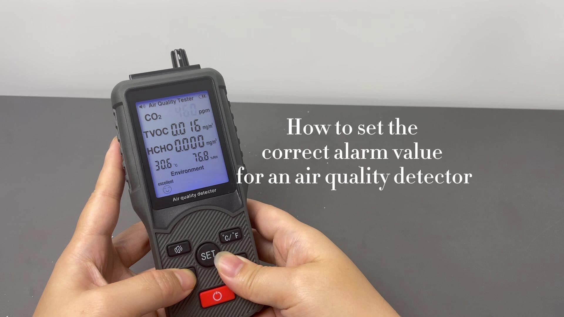 Portable Multi Gas Analyzer Co2 Tester Sensor Tvoc Hcho Detector Black ...