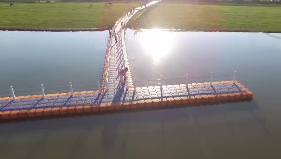 Modern Sea Houseboat Pontoon Platform Modular Floating Dock With Wood ...