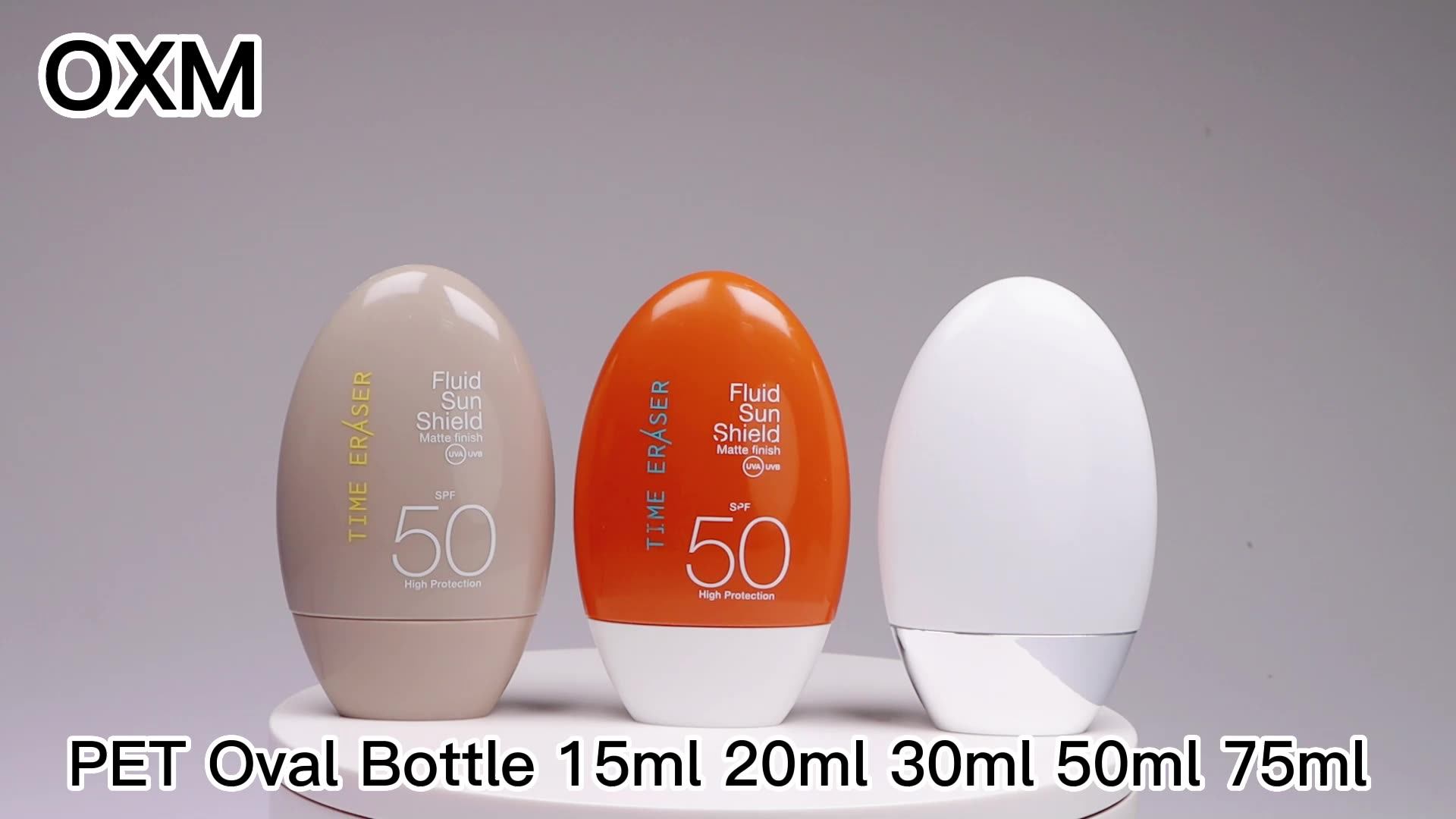 Empty Squeeze Tube Egg Shape Sunscreen Bottle Sun Block Bb Cream Flat ...