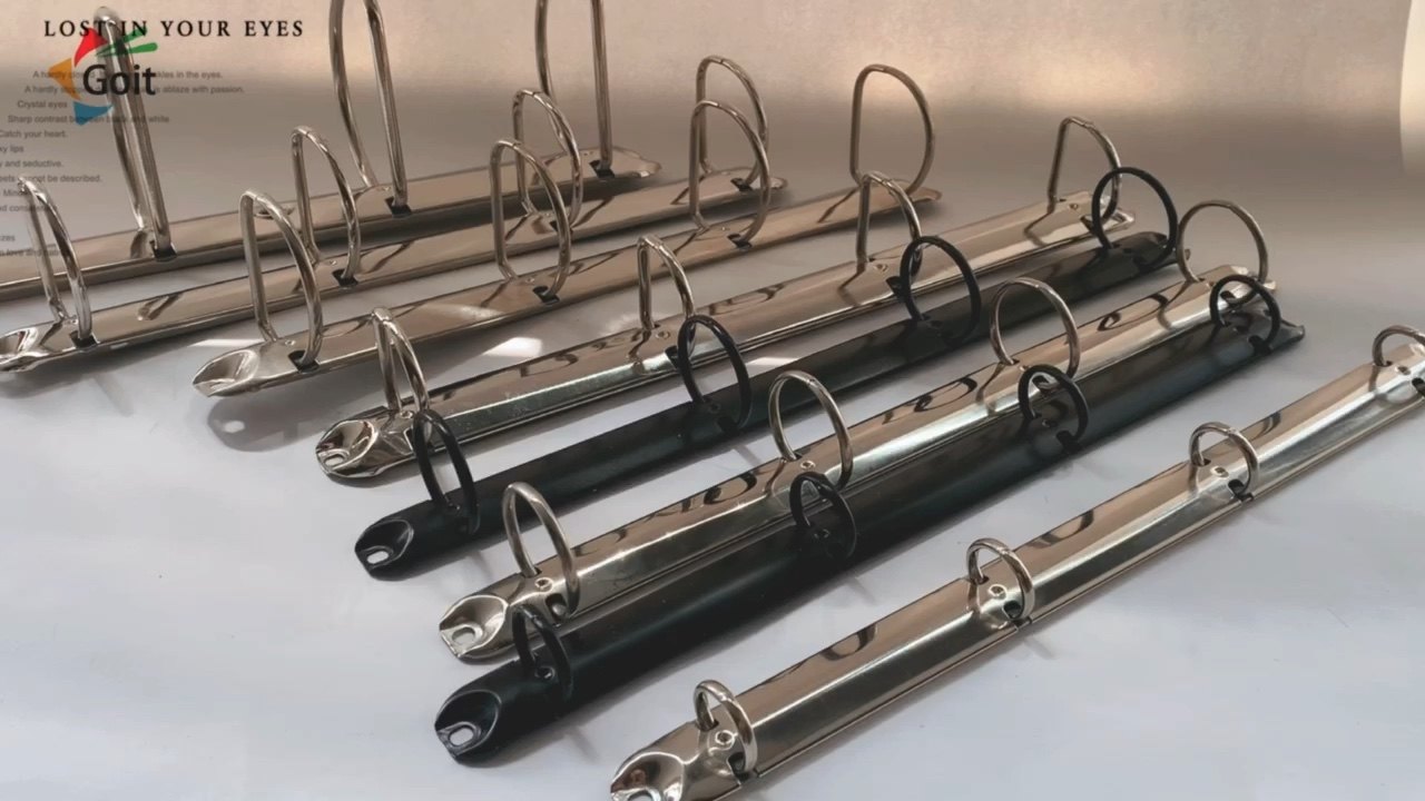 Archivos 4 Ring Round Mechanism Steel Sheet Strip Argola De Caderno 7 ...