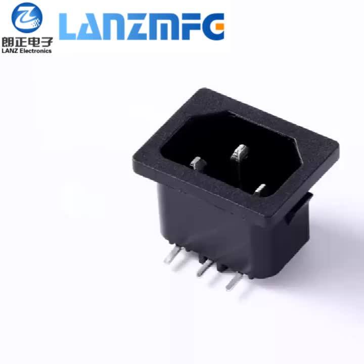 Iec 60320 C16 Appliance Inlet Ac Socket For C15 Plug Snap In Connector ...