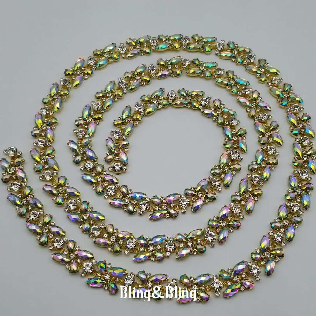 Sparkling Black Crystal Sewing Trim Dress Decorative Banding/rhinestone ...