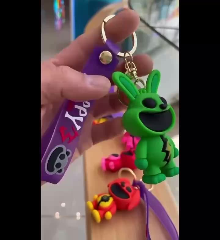 Cartoon Anime Playtime Smiling Critters Keychain Horror Animal Series ...