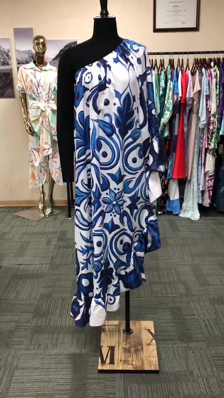 Wedding Party Maxi Dress And Short Sleeve Button Shirt Polynesian ...