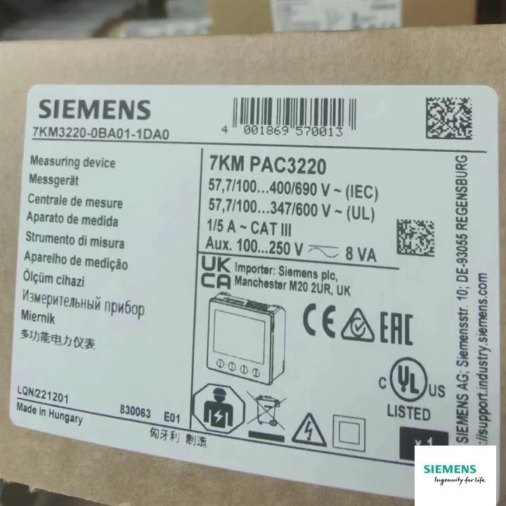 原装包装7km3220-0ba01-1da0西门子仪器7km Pac3220测量装置7km32200ba011da0 - Buy ...