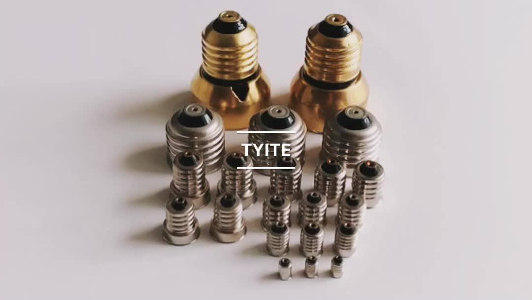 Iec Standard E12 Brass Nickel Plated Lamp Base,Bulb Base - Buy Lamp ...