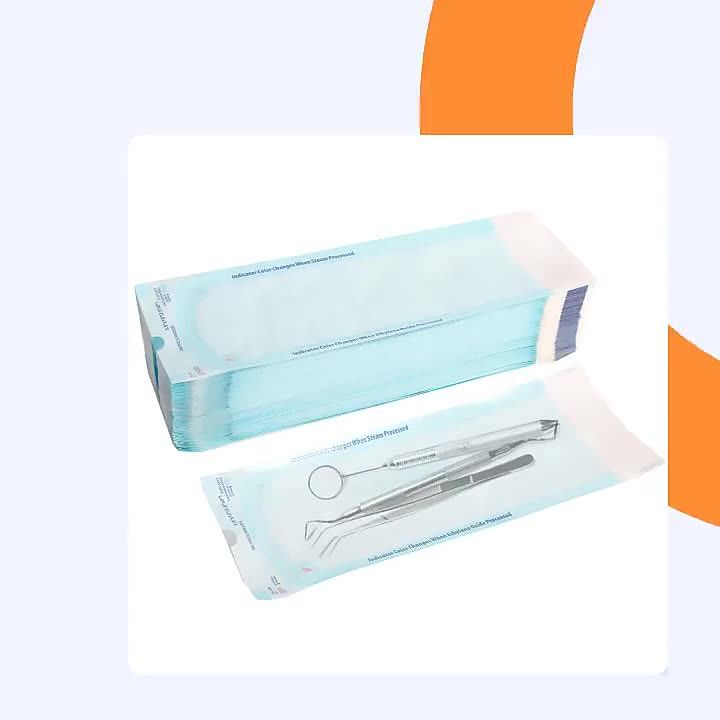 Disposable Dental Autoclave Disposable Sterilization Flat Gusset Reel ...