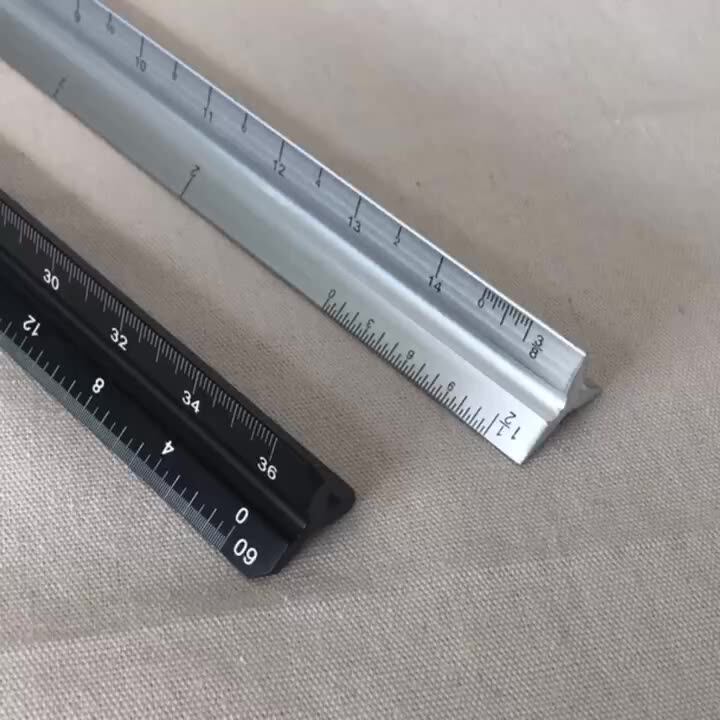 Engineering Triangular Measuring Stainless Steel Ruler For Blueprint ...