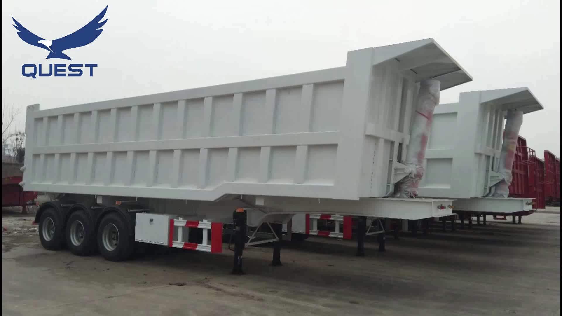 Sand Stone Aggregate 3 Axles Tipper Semi Trailer,40 Cubic Meter Tipper ...