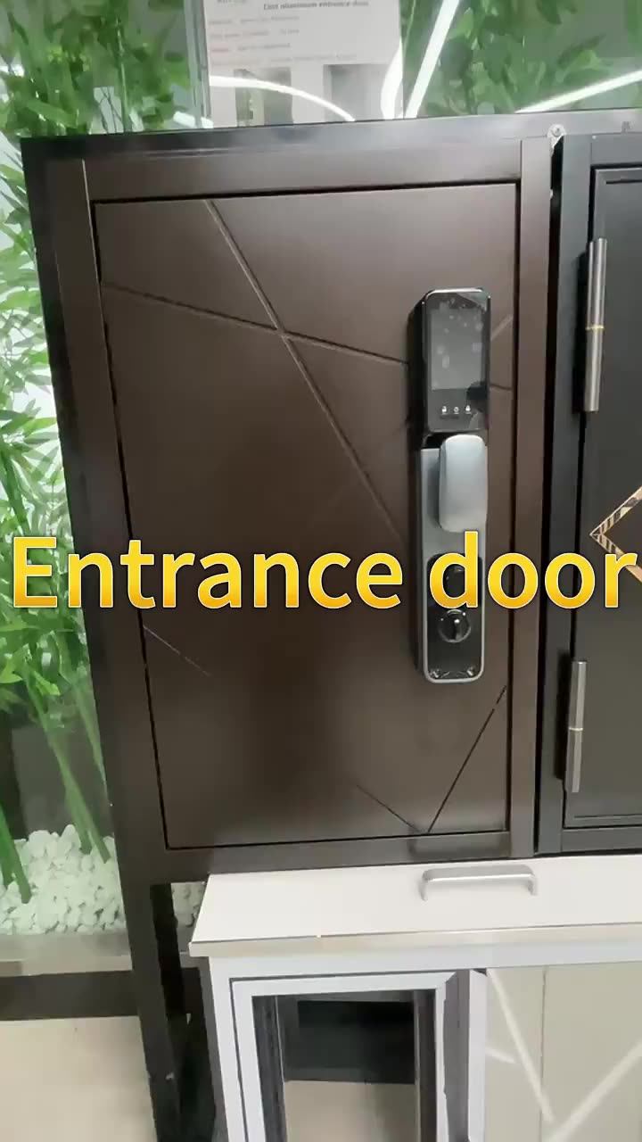 2025 Advance Modern Design Double Exterior Steel Security Doors For ...