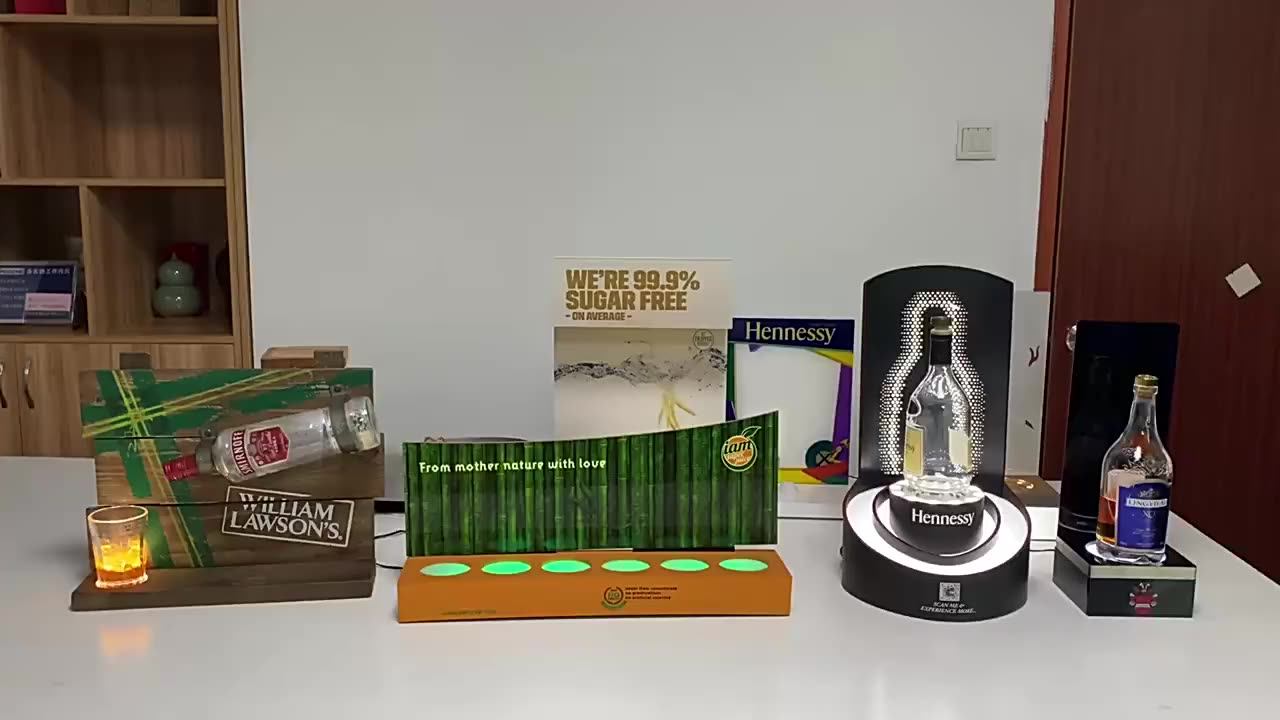 Traditional Acrylic Led Illuminated Single Bottle Presenter Display Pop ...