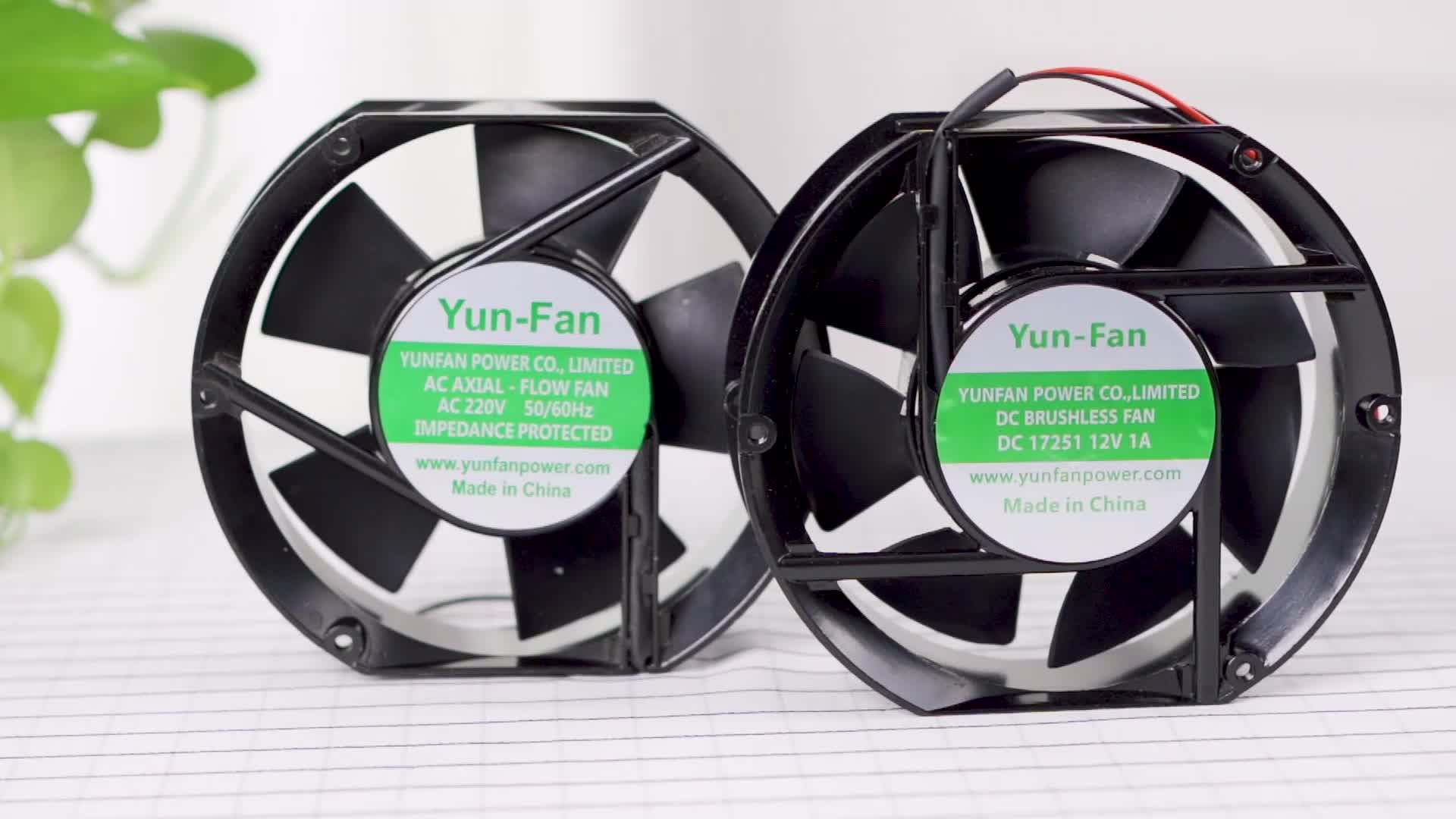 Yun Fan 110v 220v Ac Fan 17038 Air Axial Flow Fan For Communication ...