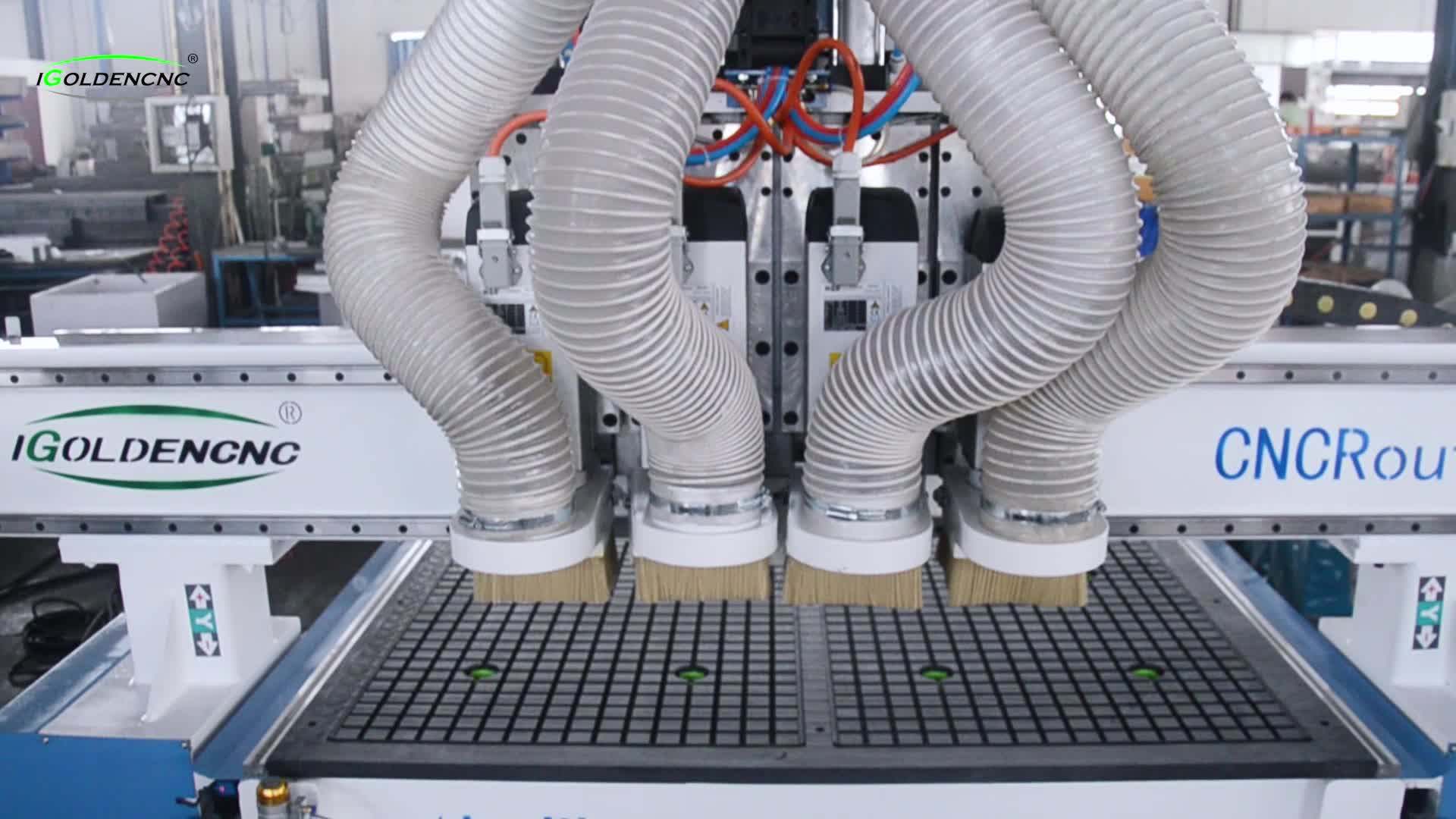 Pneumatic 4 Head Cnc Router Machine Wood Cutting Machine Price With ...