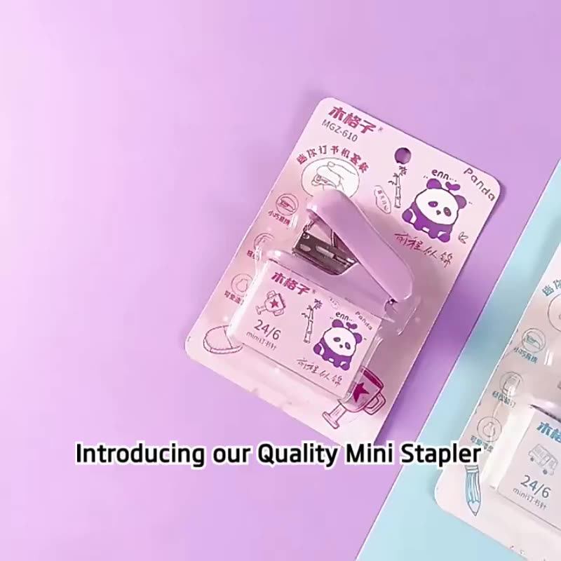 Quality Mini Stapler 24/6 With 400pcs Staples Desktop Staplers Plastic ...