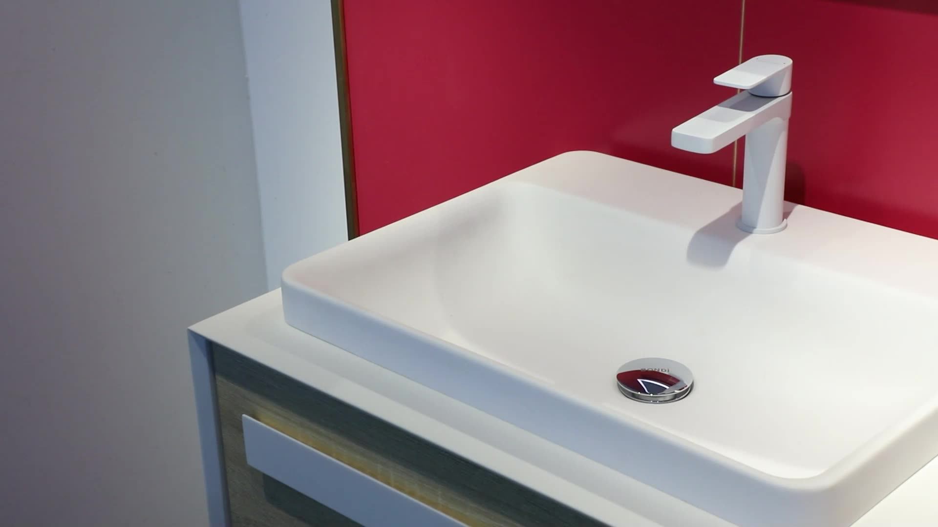 Marble Pattern Wash Basin Modified Acrylic Solid Surface Wall Hung ...