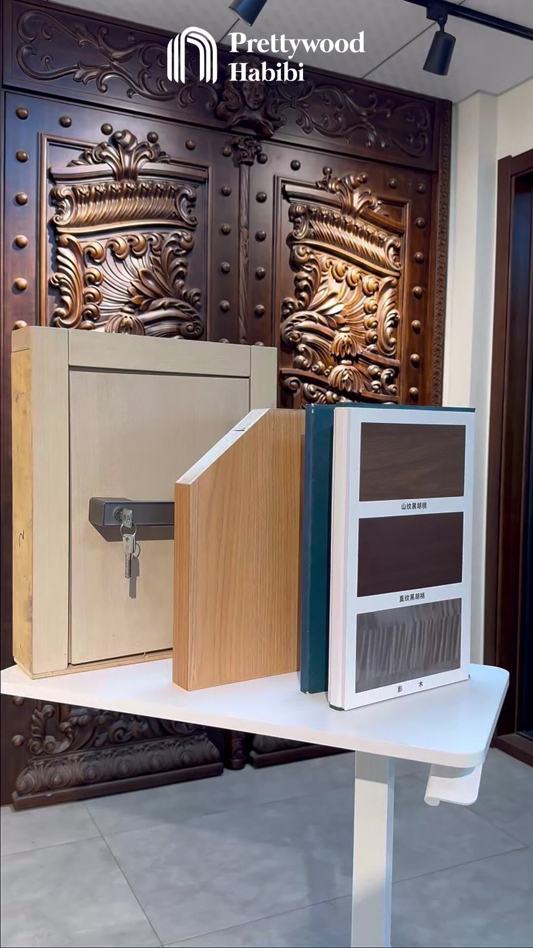 Prettywood Door Color Sample Small Door Full Set Hardware Model Sample ...