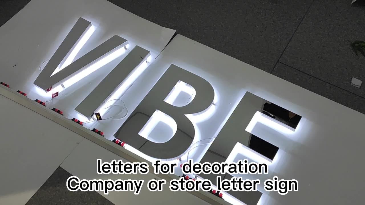 Custom Led Backlit 3d Signage Channel Letter Store Front Sign