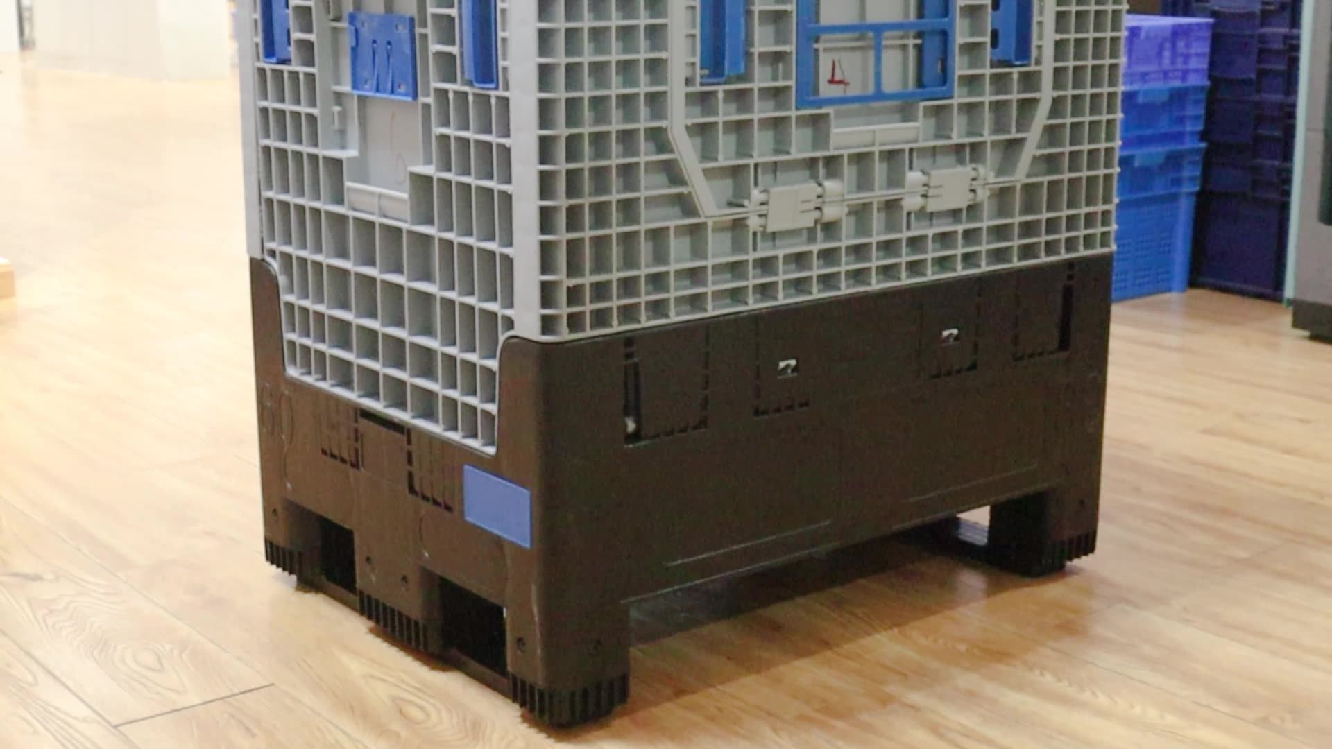 1200x1000x810mm Plastic Foldable Pallet Box Plastic Folding Pallet ...