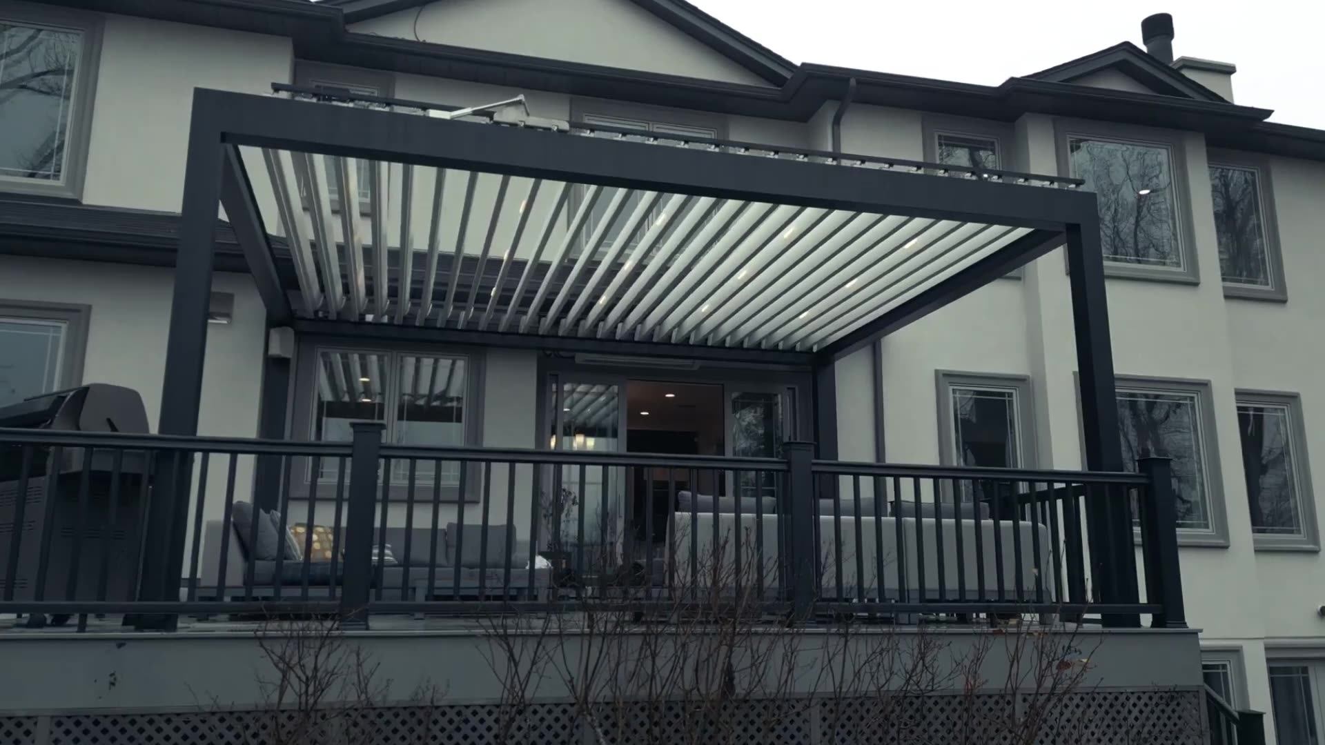 Remote Control Motorised Sun Louvre Bioclimatic Pergolas For Villa ...