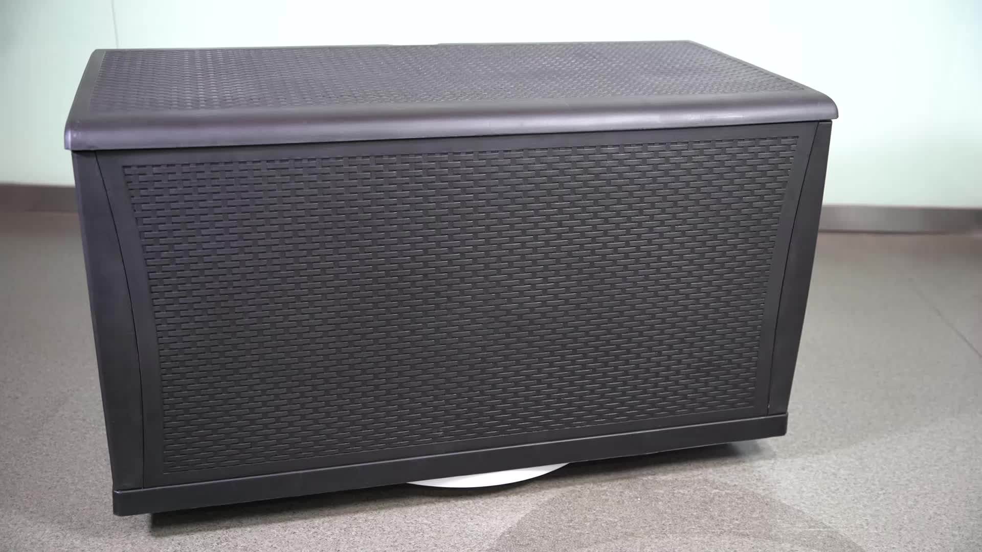 290l Garden Outdoor Plastic Storage Box With Wheels - Buy Patio Garden ...