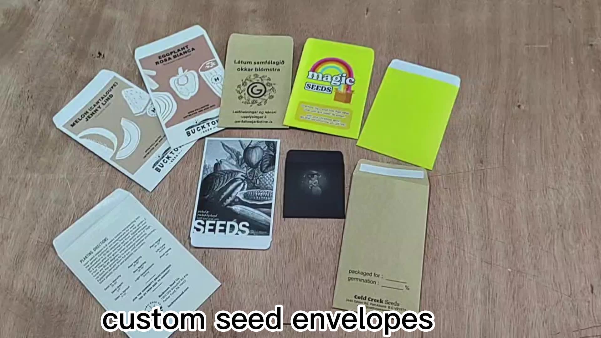 Custom Biodegradable Kraft Farm Plants Flowers Fruits Vegetables Garden ...