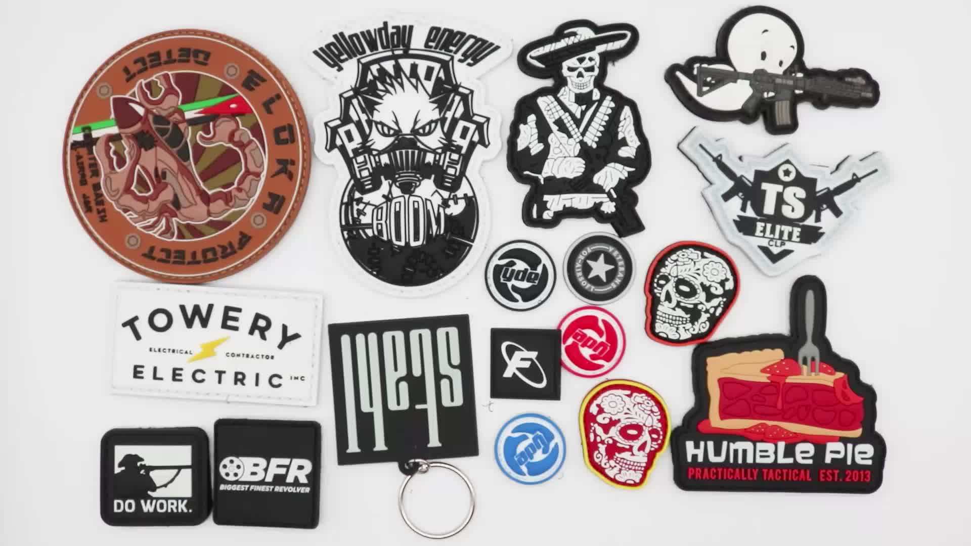 Wholesale Custom 2d/3d Pvc Patch Skull Glow In The Dark Soft Pvc Rubber ...