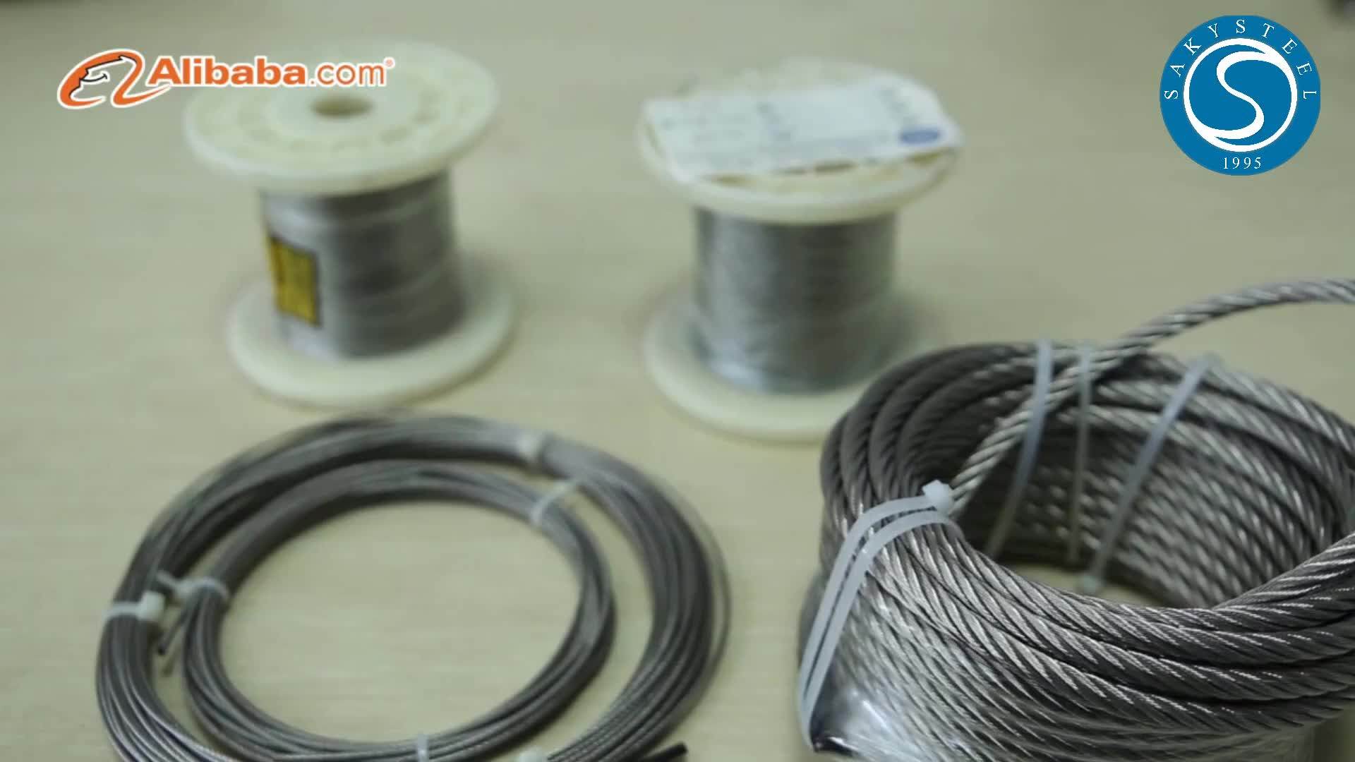 Pp/pe/pvc Coated 0.5mm 6mm 20mm 25mm 1x19 7x7 7x19 Aisi304 316 316l ...