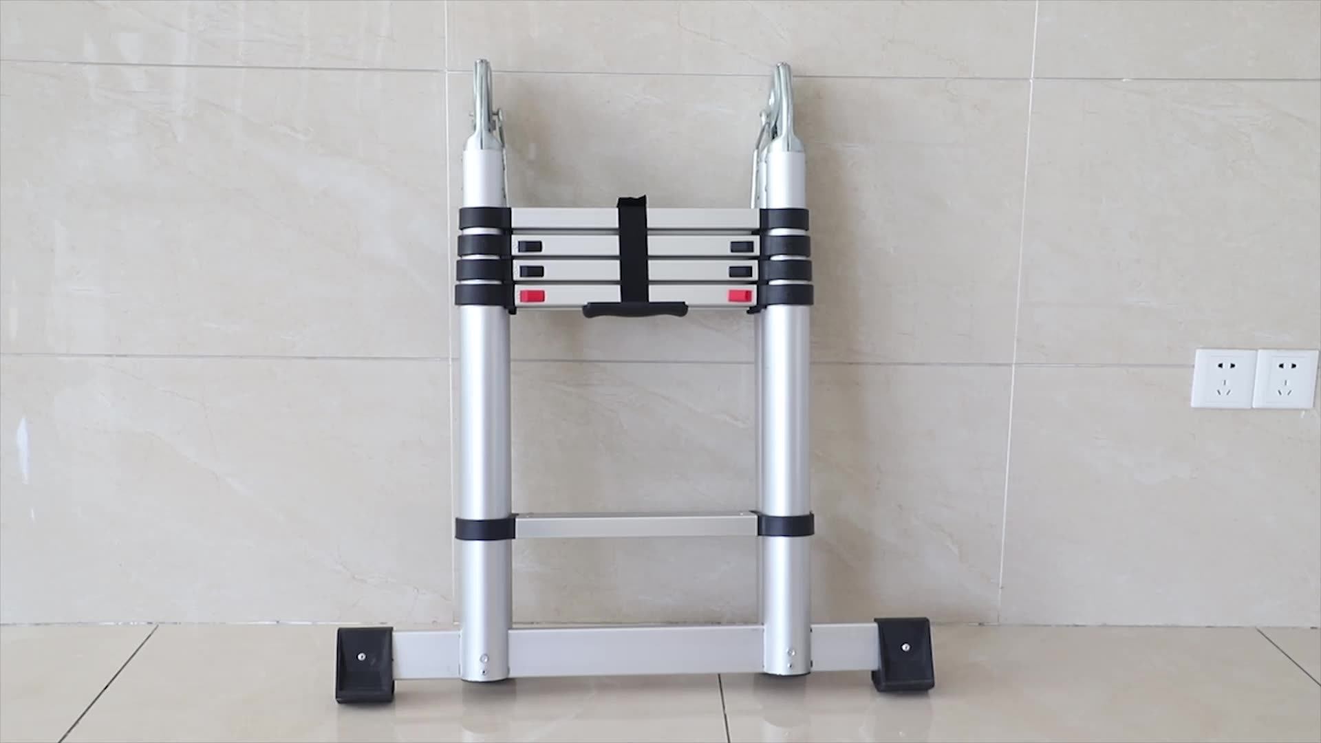 Euro Double Telescopic Aluminium Ladder 5 Meter (17 Feet) -stores At 3 ...