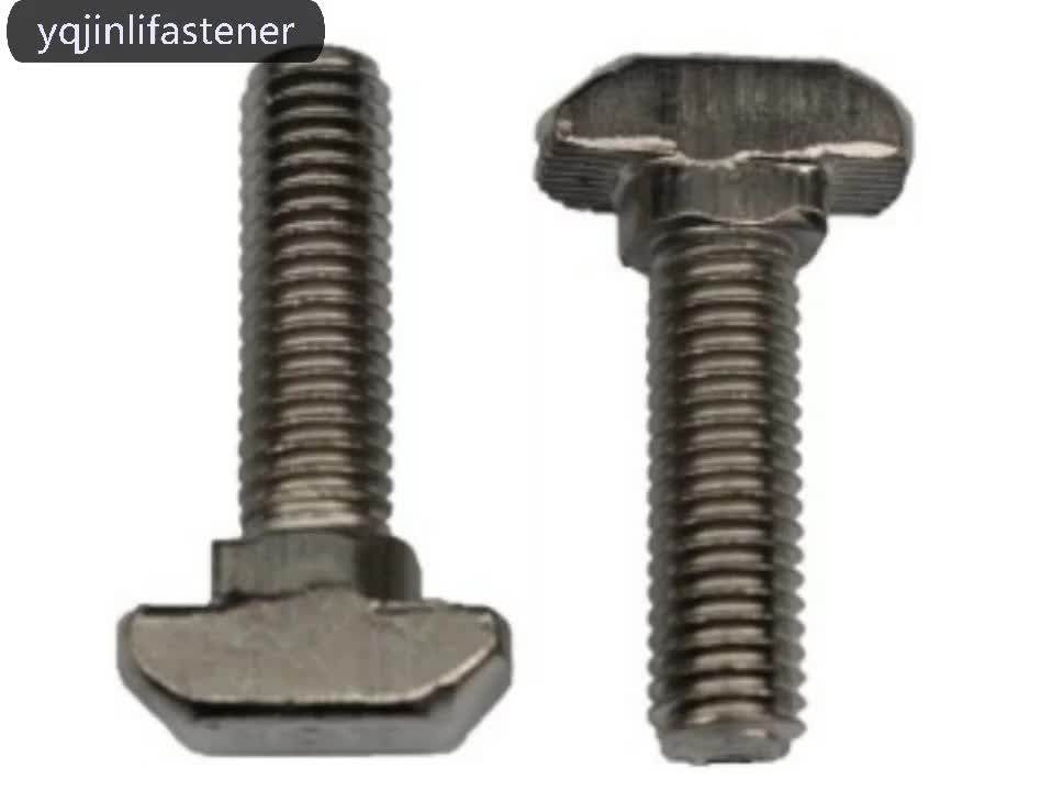 T Slot Aluminum Profile M8*25 Slot 10 Full Thread Hammer Head T Shape ...
