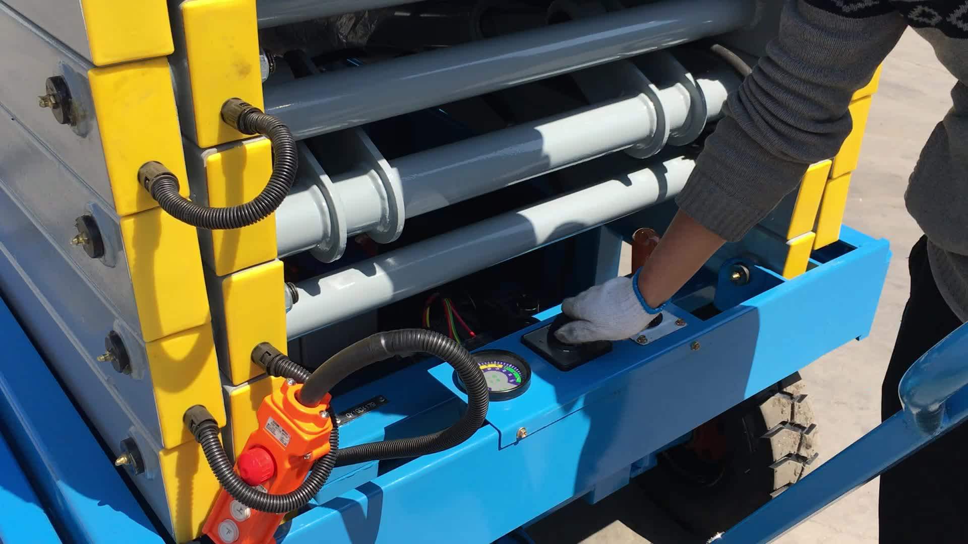 Sjy Model Hand Push 8m 10m 12m 14m Aerial Work Platform Mobile Scissor ...