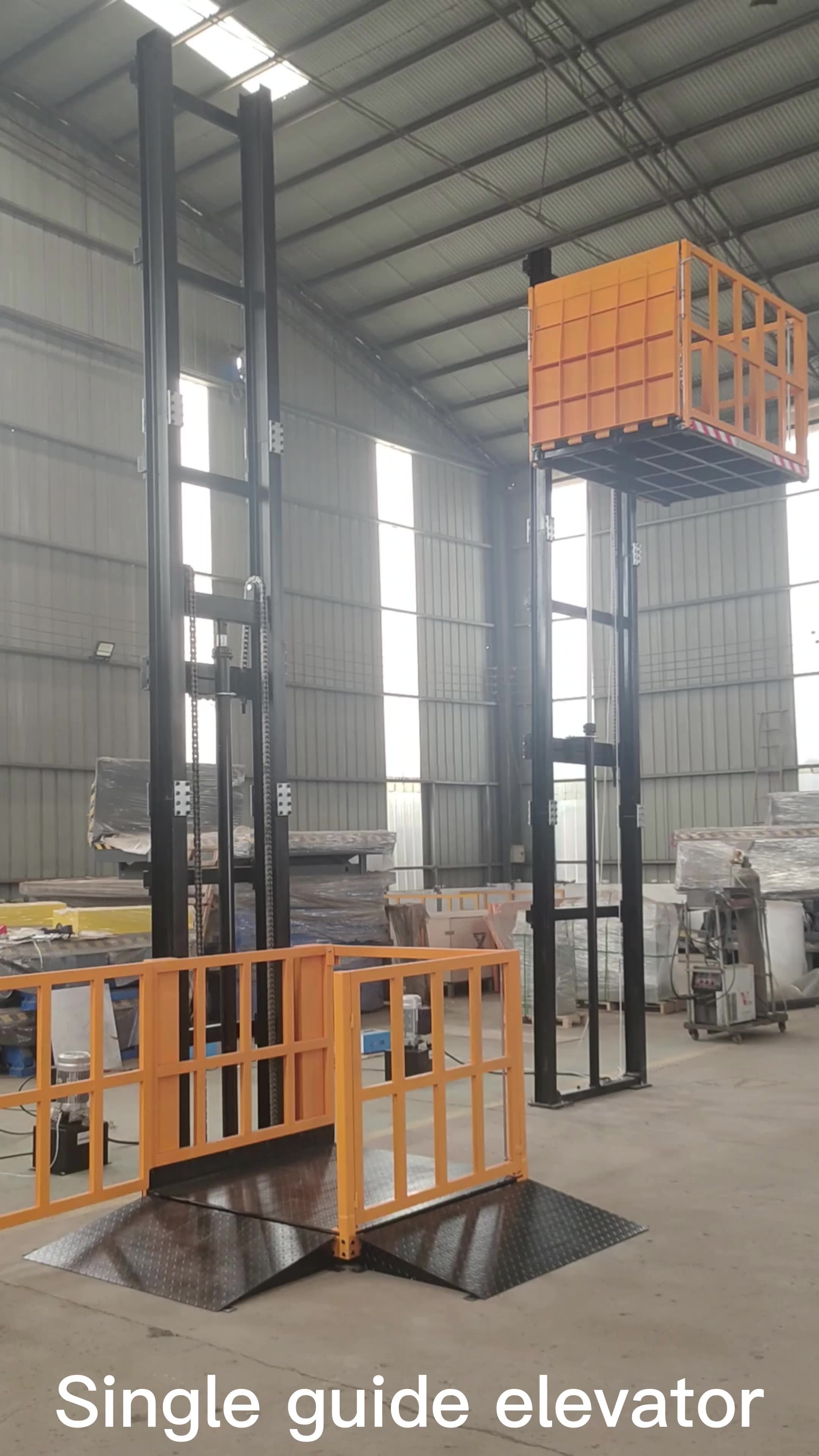 Hydraulic Wall Mounted Lift Platform Freight Elevator Goods Lift For ...