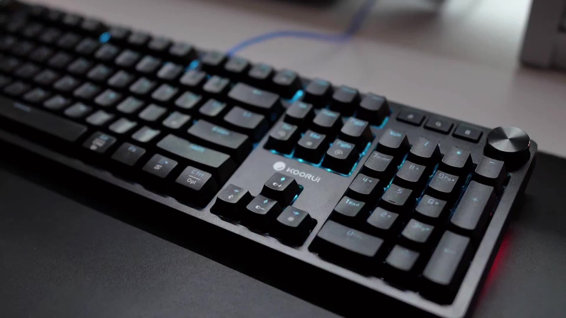 Koorui 104 Keys Mechanical Keyboard Usb Wired 26 Rgb Backlit With Brown ...