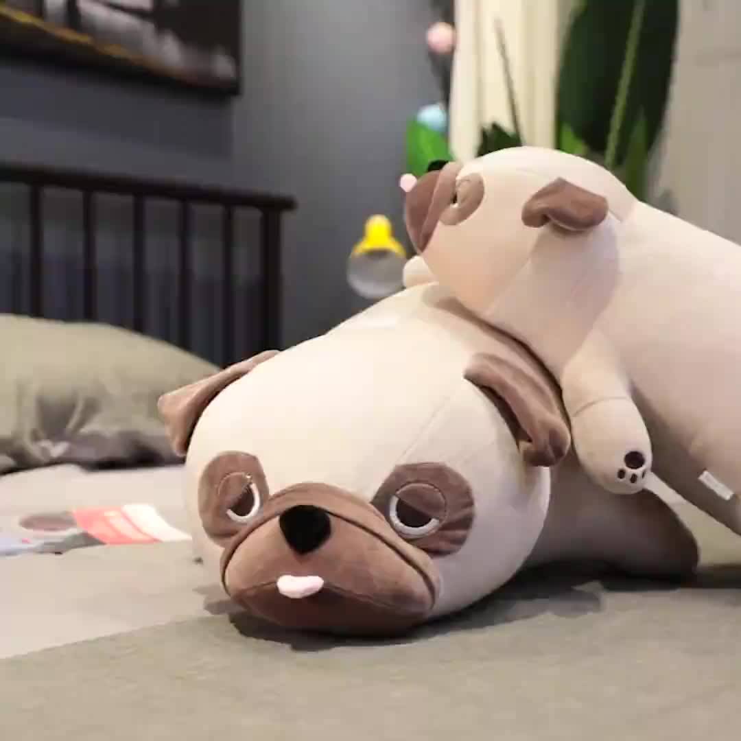 Kid Sleeping Accompany Dog Pug Stuffed Plush Toy 55cm Pug Plush Pillow ...