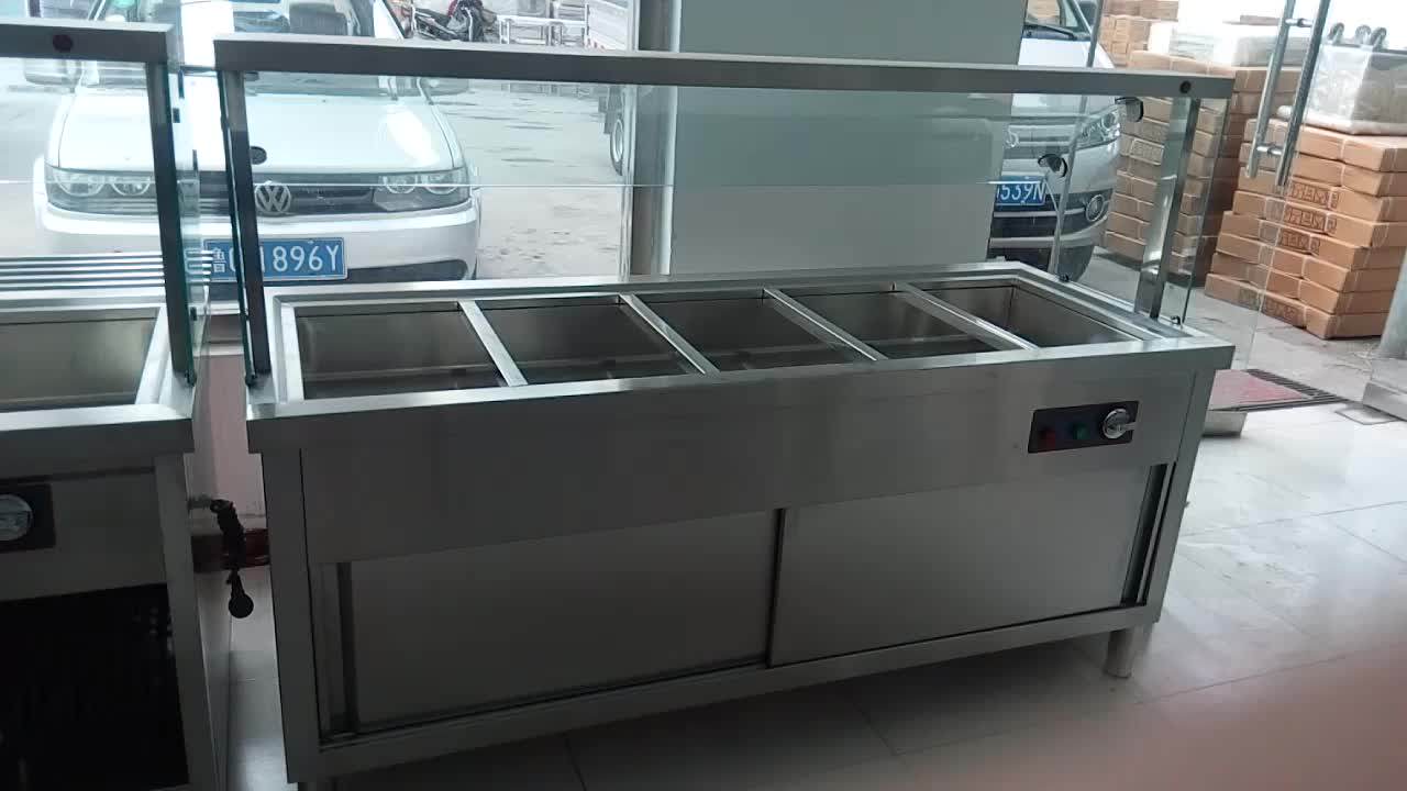 Hot Food Display Cabinet China Supplier Glass Food Warmer Trolley Big ...