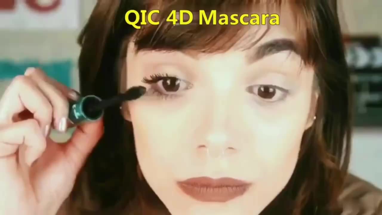 2 In 1 Makeup Waterproof Mascara Private Label False Lash Double Effect Volume 4d Fiber Qic 4d ...