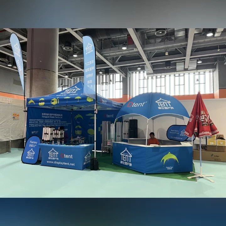 Dtent Custamize Food 3m Boothtent Black Collapsible Booth Kiosk Tent ...