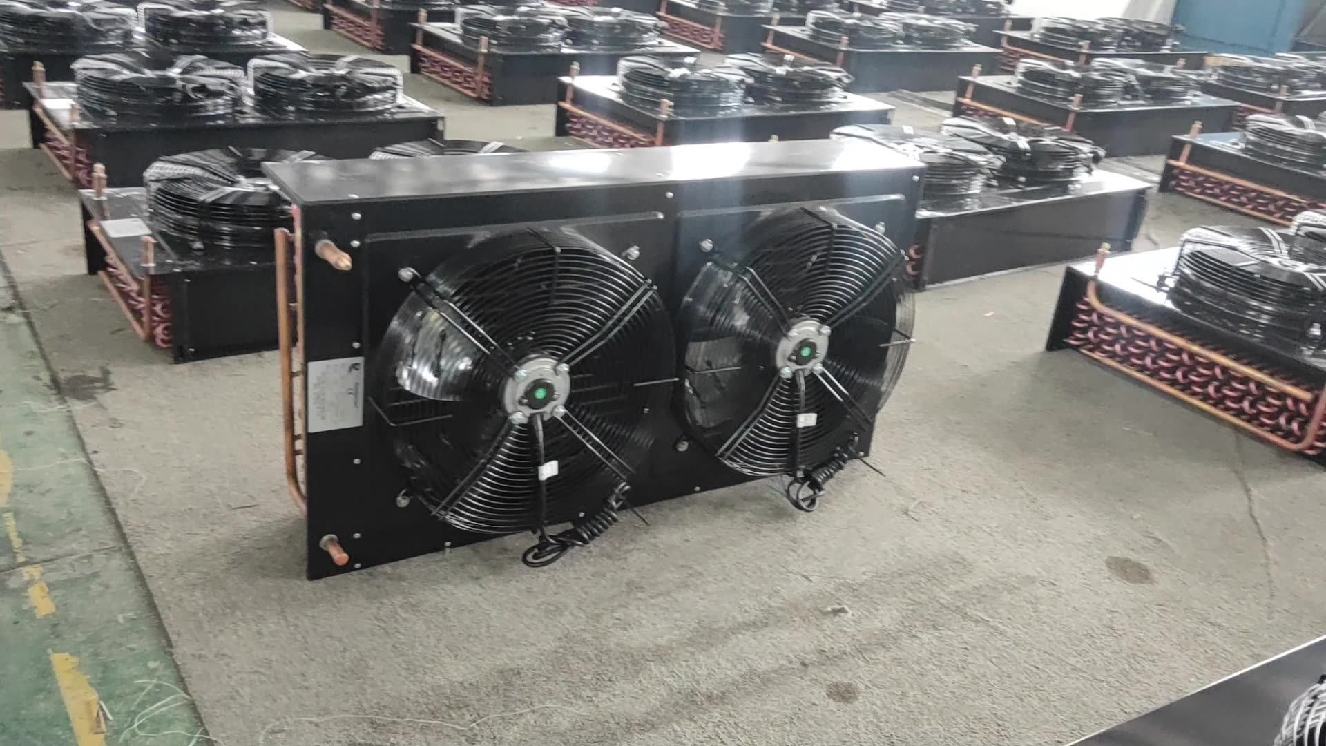H Type Air-cooled Condenser Has 2 Fans In Condenser Corrosion-resistant ...