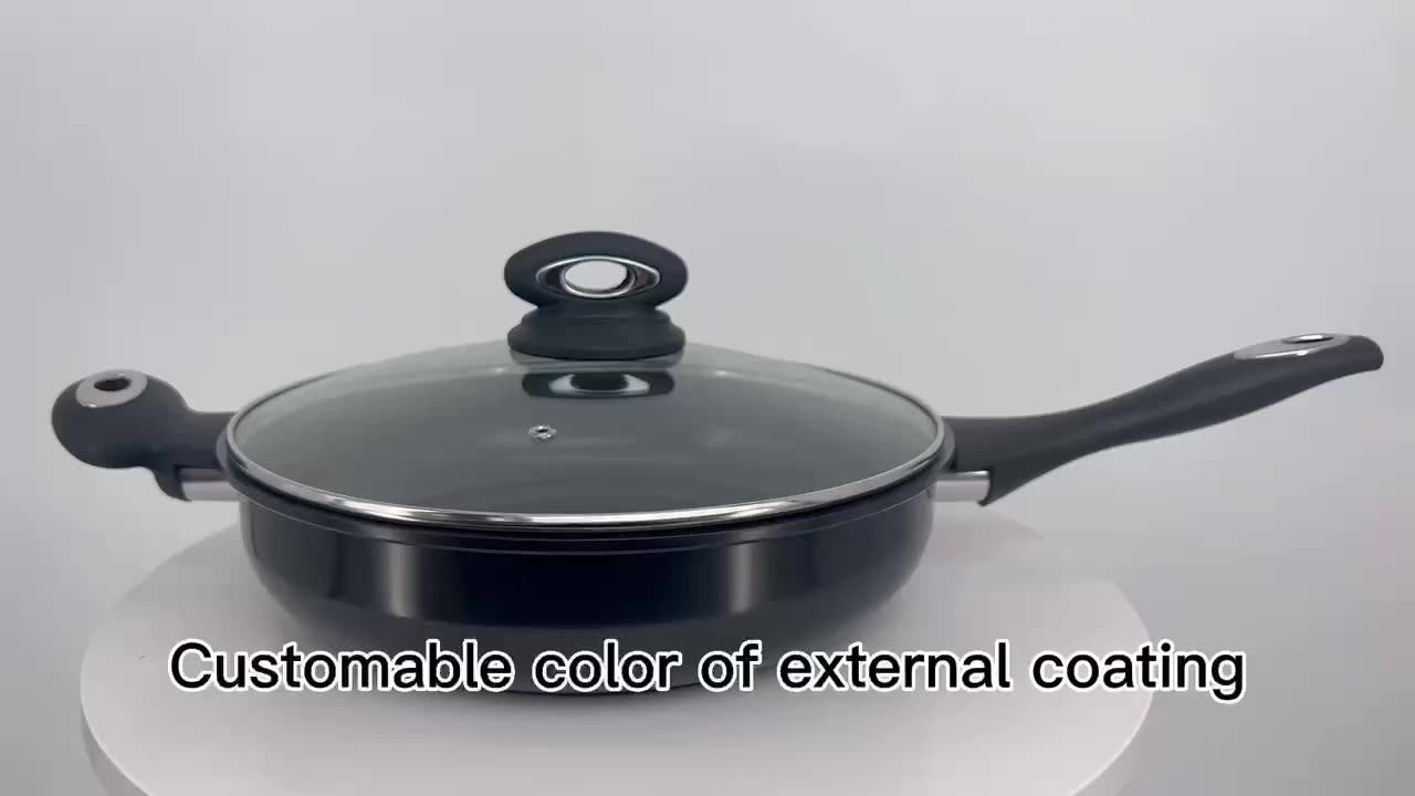 Kitchen Cooking Pots And Pans 20/24/28/32cm Frying Grill Pan Steak Cast ...