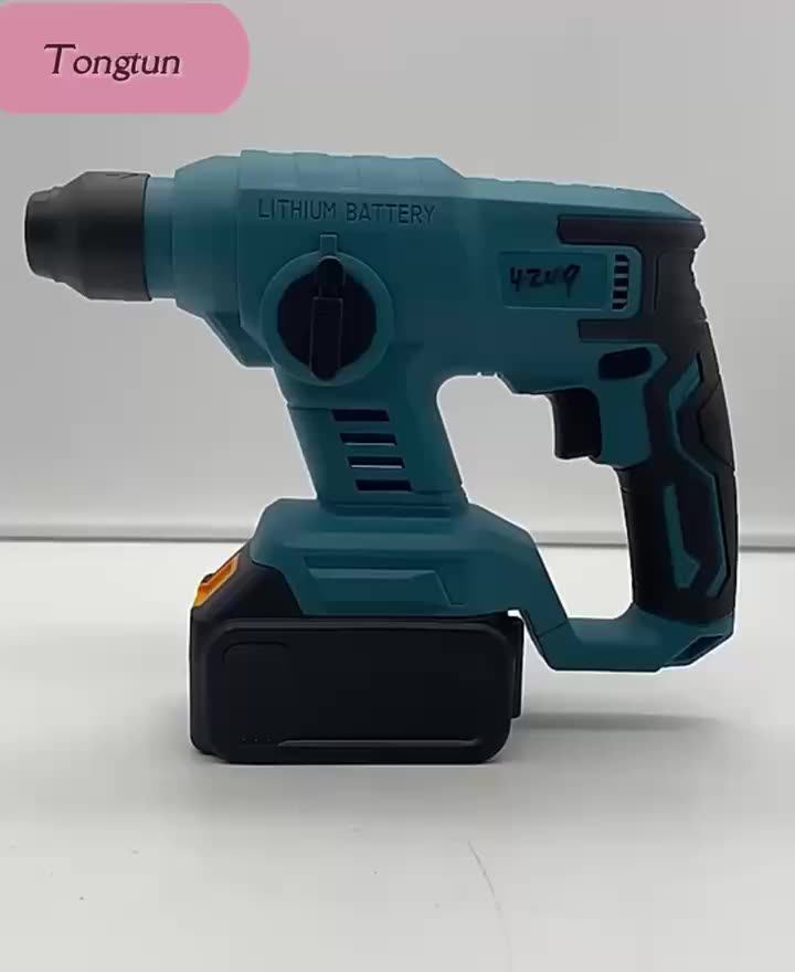 Rotary Impact Cordless Electric Hammer Drill For Concrete Wood Drilling ...