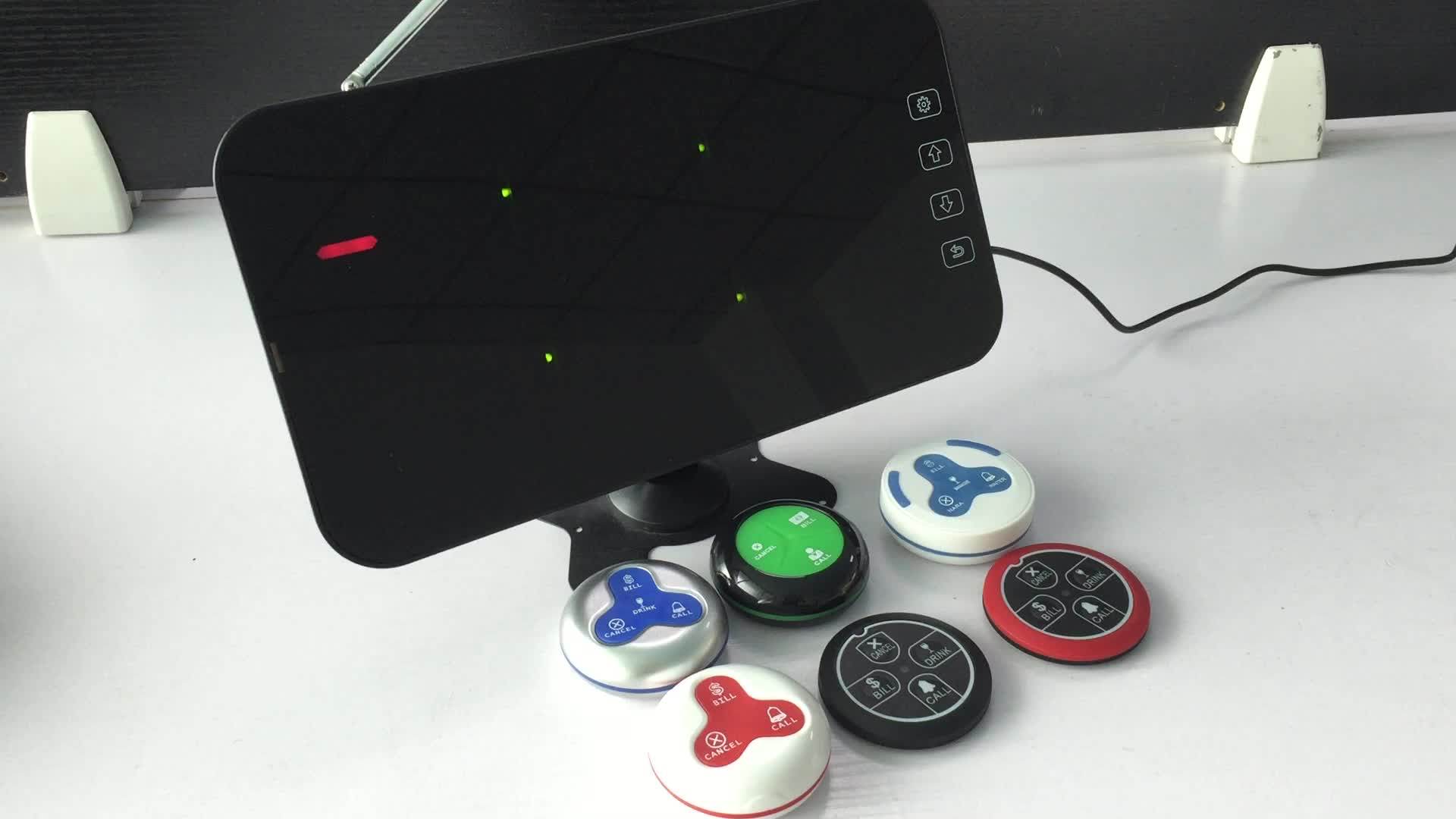 Ycall Display Receiver And Service Push Call Button With Acrylic Menu ...