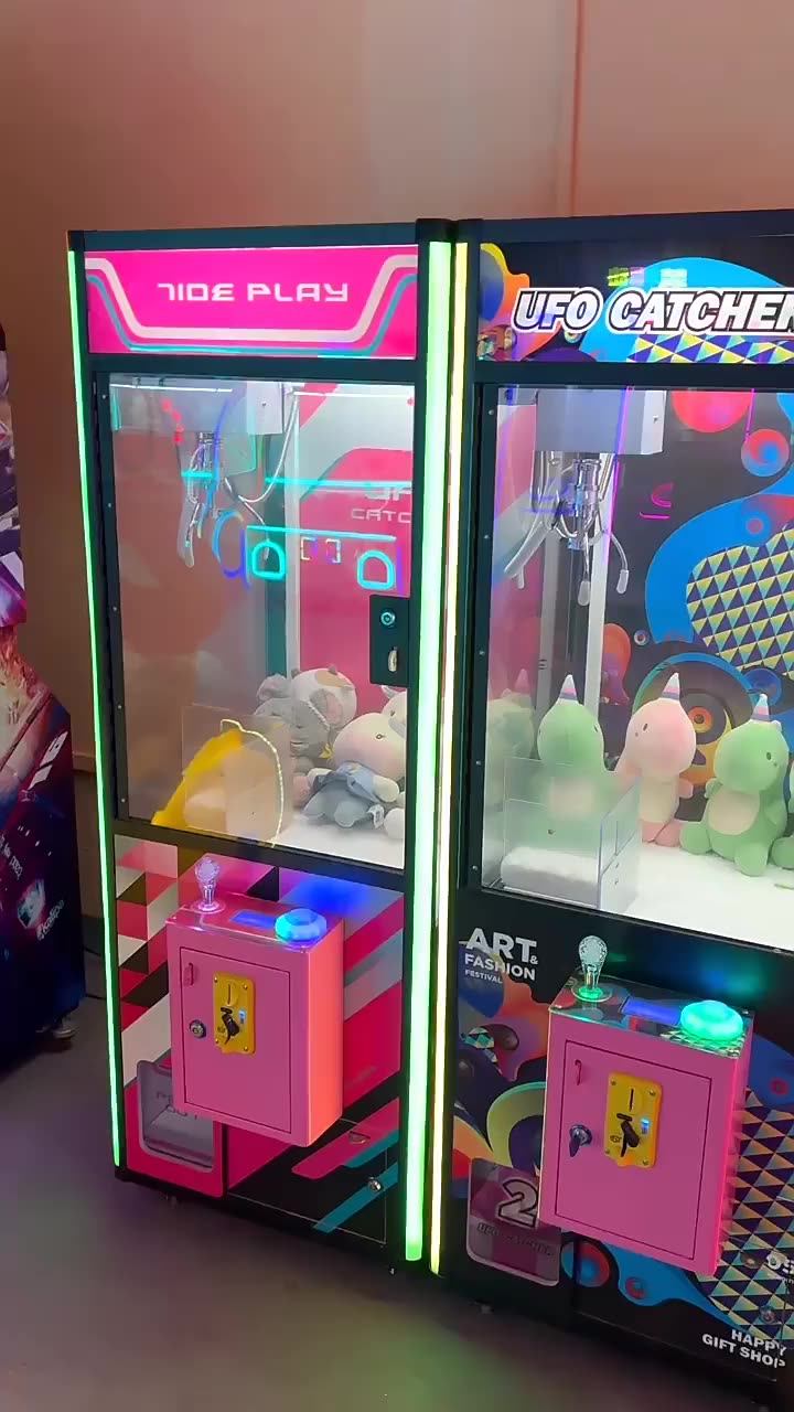 Best High Quality Colorful Coin Operated Grab Gift Claw Crane Game ...
