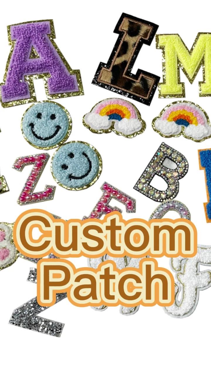 Custom Made Large Brand Logo Parches Embroidery Chenille Patch Heat ...