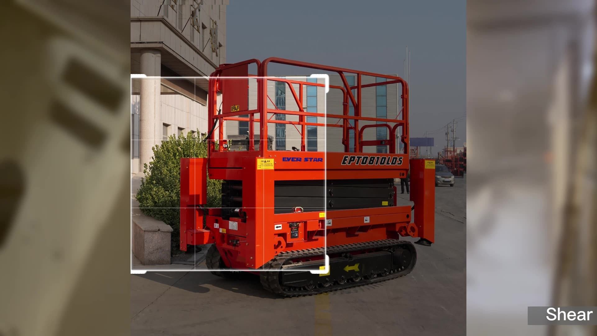 12m Terrain Man Lift Custom Scissor Lift Rough Electric Diesel Tracked ...