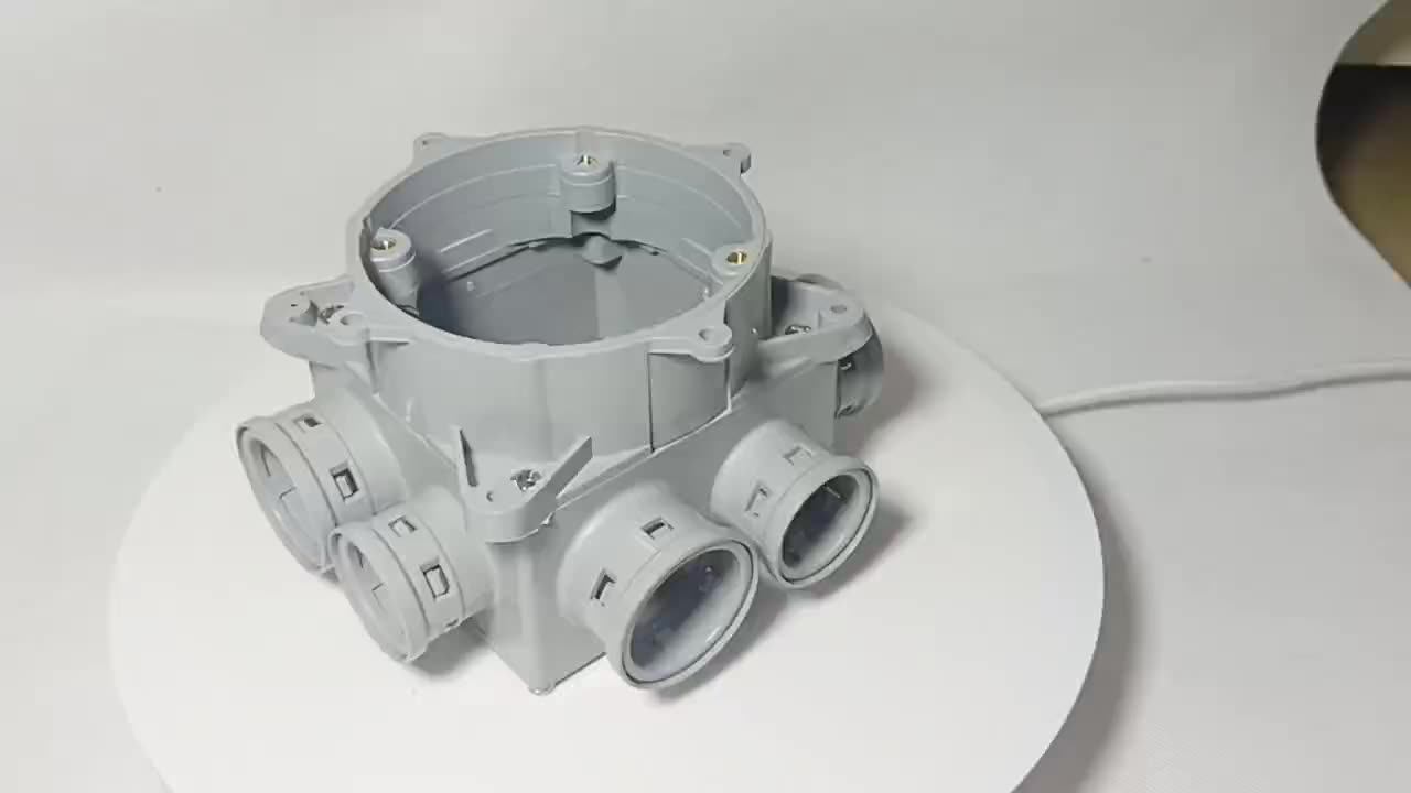 8-inlet 1-outlet Standard Pvc Ent Conduit Slab Box With Molded ...