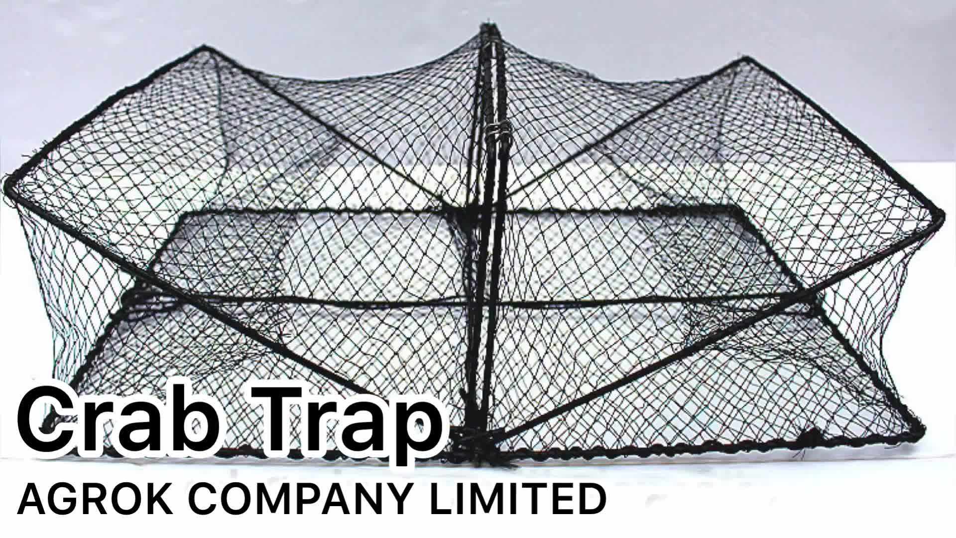 2 Entrance Foldable Square Fishing Cage Multifilament Crab Trap - Buy ...
