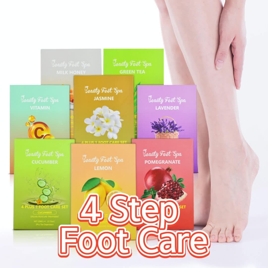4 In 1 Exfoliating Home Foot Spa Pedicure Set,Foot Soak,Sugar Scrub ...