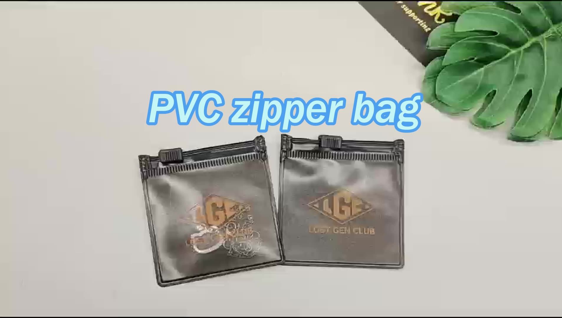 Custom Printed Logo Pouch Resealable Pvc Slider Frosted Zipper Bag Poly ...